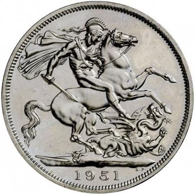 1951 CROWN FESTIVAL OF GREAT BRITIAN UNC | eBay