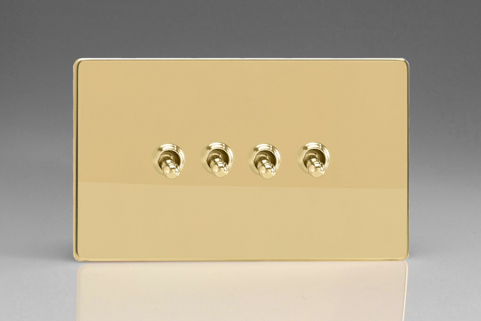 Varilight Screwless Polished Brass Toggle Dolly Light Switch 10 Amp 1 2 ...