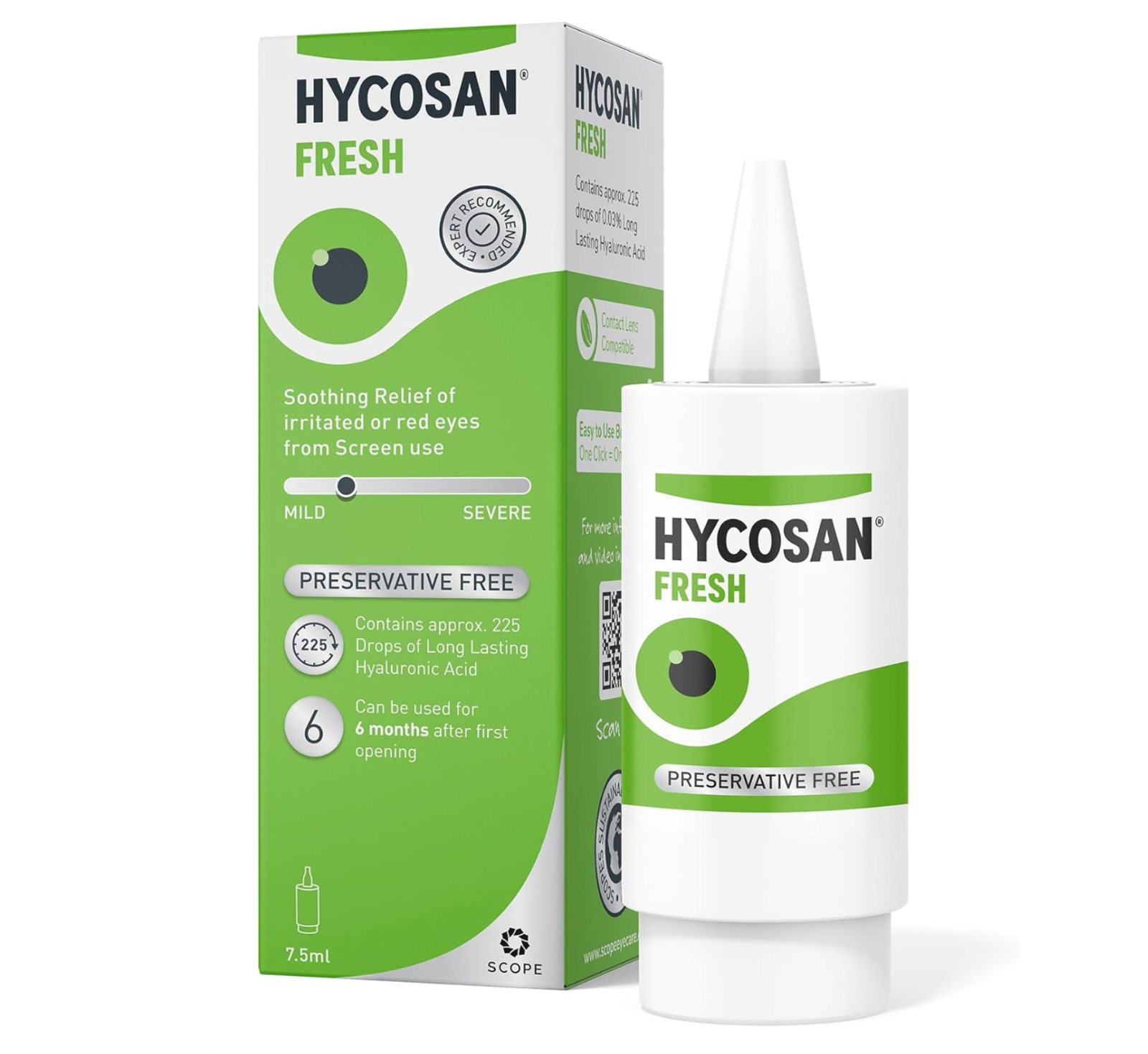Hycosan Fresh Preservative Free Lubricating Eye Drops 7.5ml x 3 ...