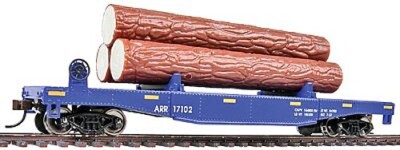Walthers-Trainline Log Dump Car w/3 Logs Alaska Railroad #17102 - Model ...