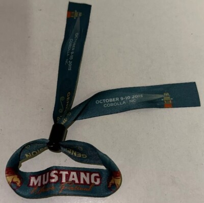 2015 Mustang Music Festival VIP Badge Wridsband Admission Bracelet ...