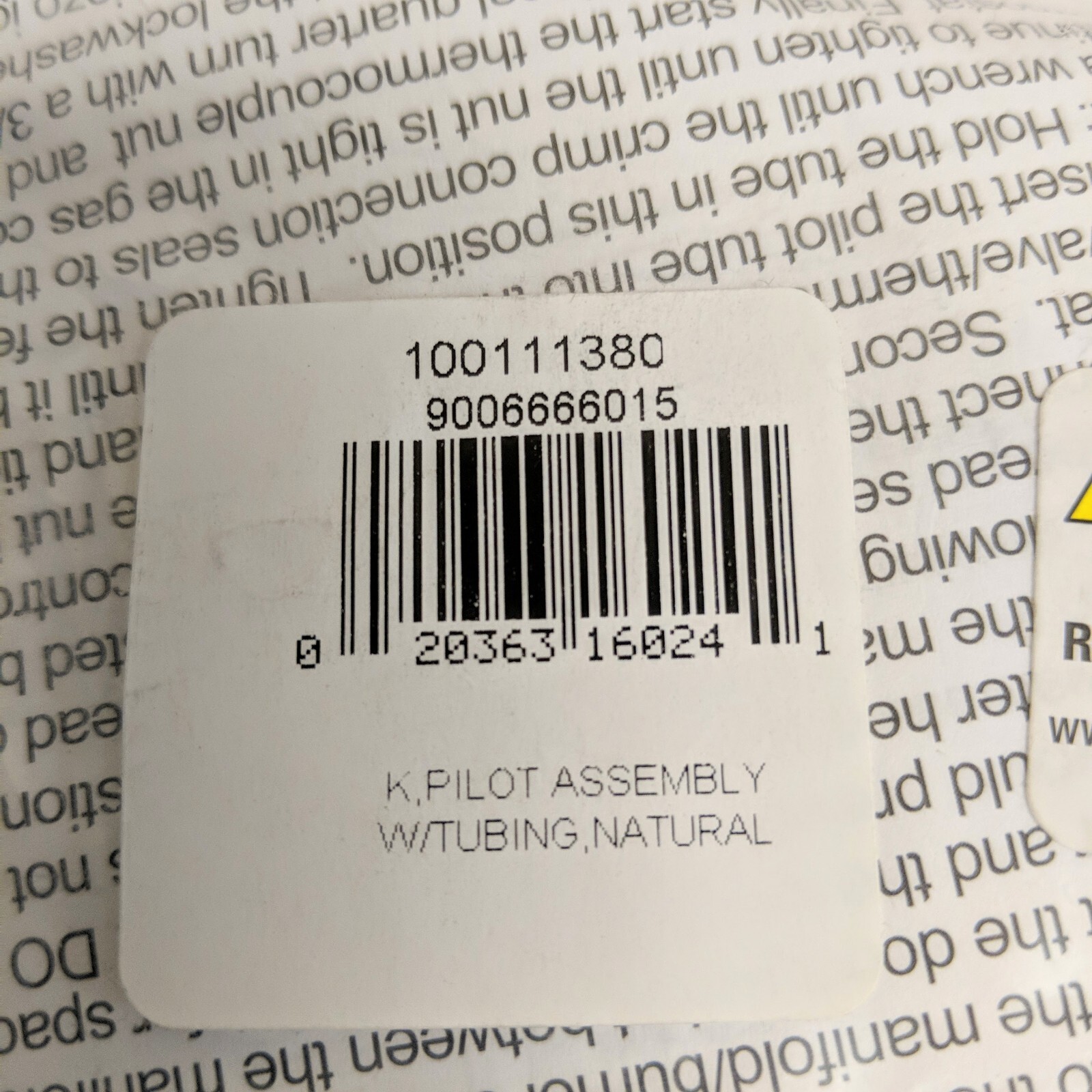 NEW AO Smith 100111380 Natural Gas Pilot Assembly W/Tubing (HSI Control ...