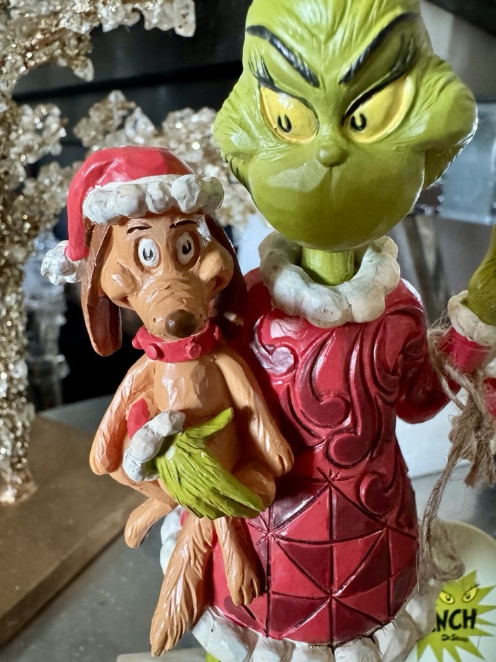 NWT Jim Shore Dr Seuss THE GRINCH Santa Grinch W/ Max In Arms 6006570 ...