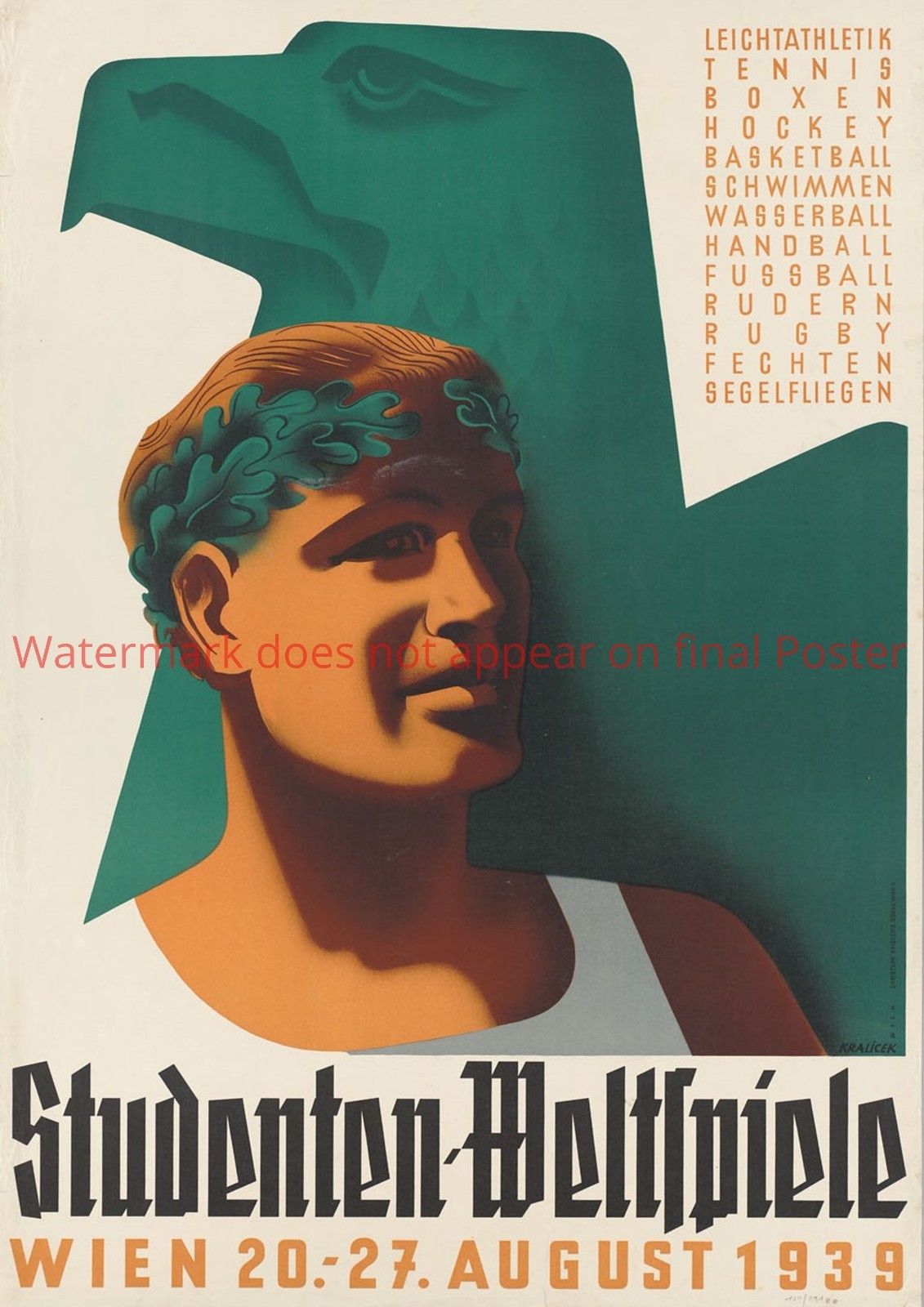 Сhampion WWII Poster German Army vintage wehrmacht laurel wreath eagle ...