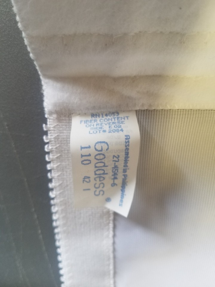 Vtg New NWT NOS Goddess Style 110 Bra White & Peach | eBay