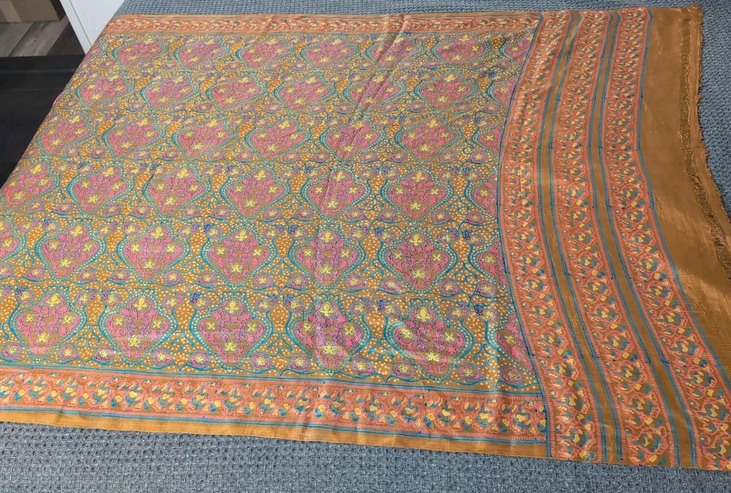 Antique Silk Wedding Bridal Saree Sari Craft Fabric 4… - Gem