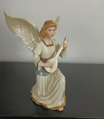 Lenox Holiday The Angels Serenade Figurine Angel Playing Mandolin Off ...