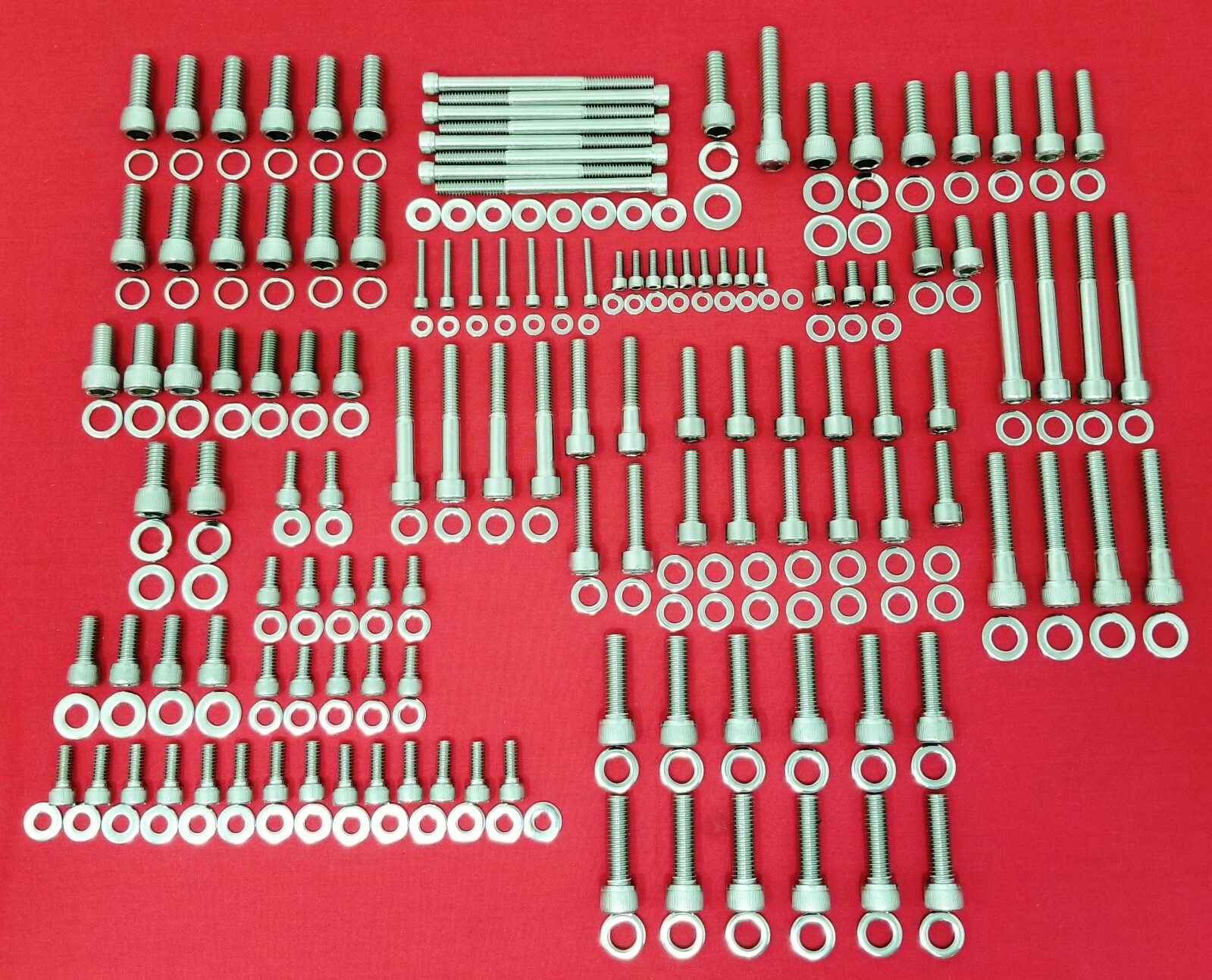 TPI TUNED PORT INJECTION ENGINE BOLTS KIT POLISHED STAINLESS STEEL 85 ...