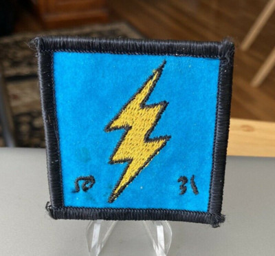 Military/Army Unit Patch (Blue Lightening Bolt) | eBay