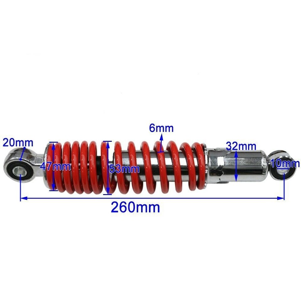 2pcs 10" Inch 260mm Front Shock Absorber Suspension for 125cc 150cc ATV ...