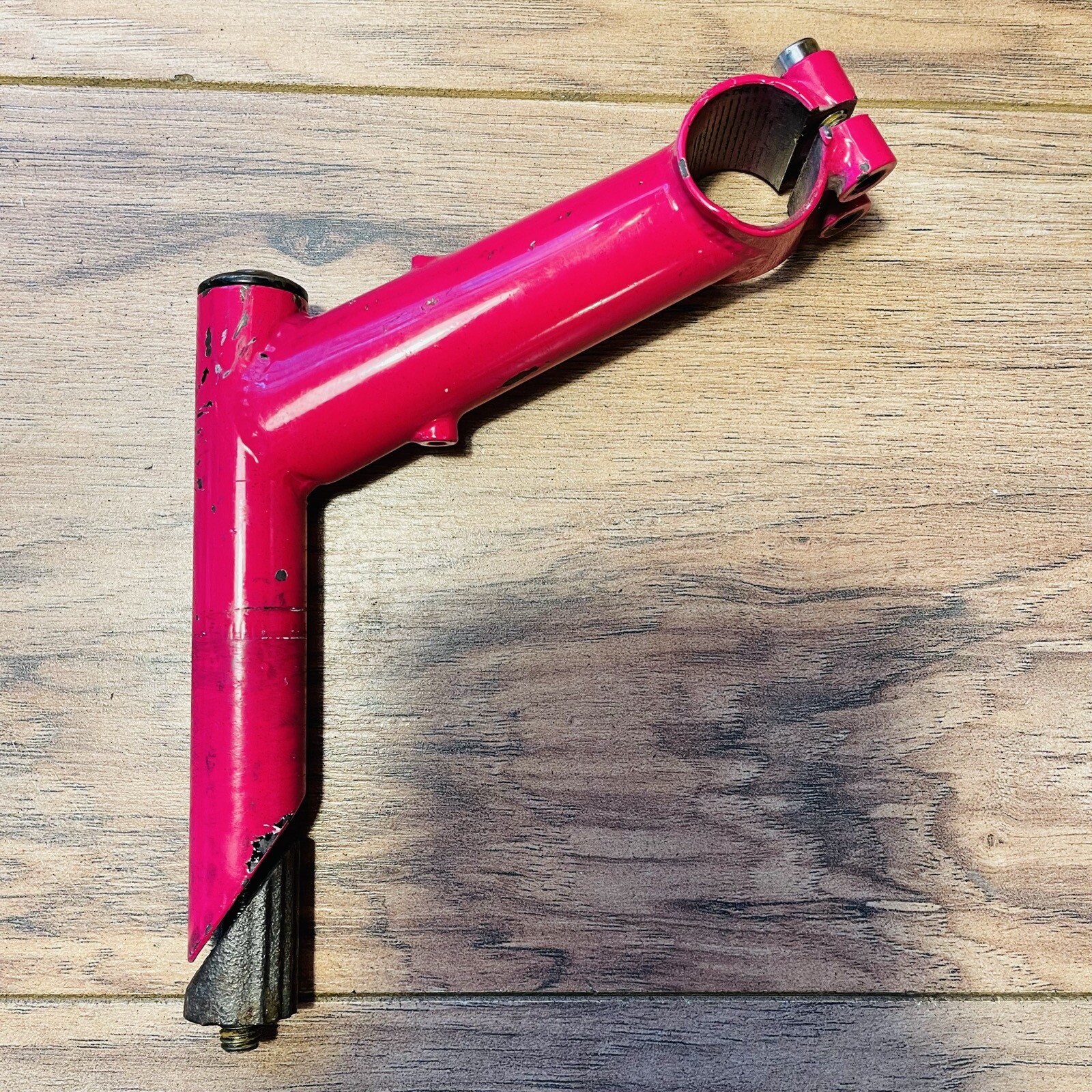 Retro Neon Pink Chromoly 1-inch Quill MTB Stem 100 20 Degree 25.4 Dirt ...