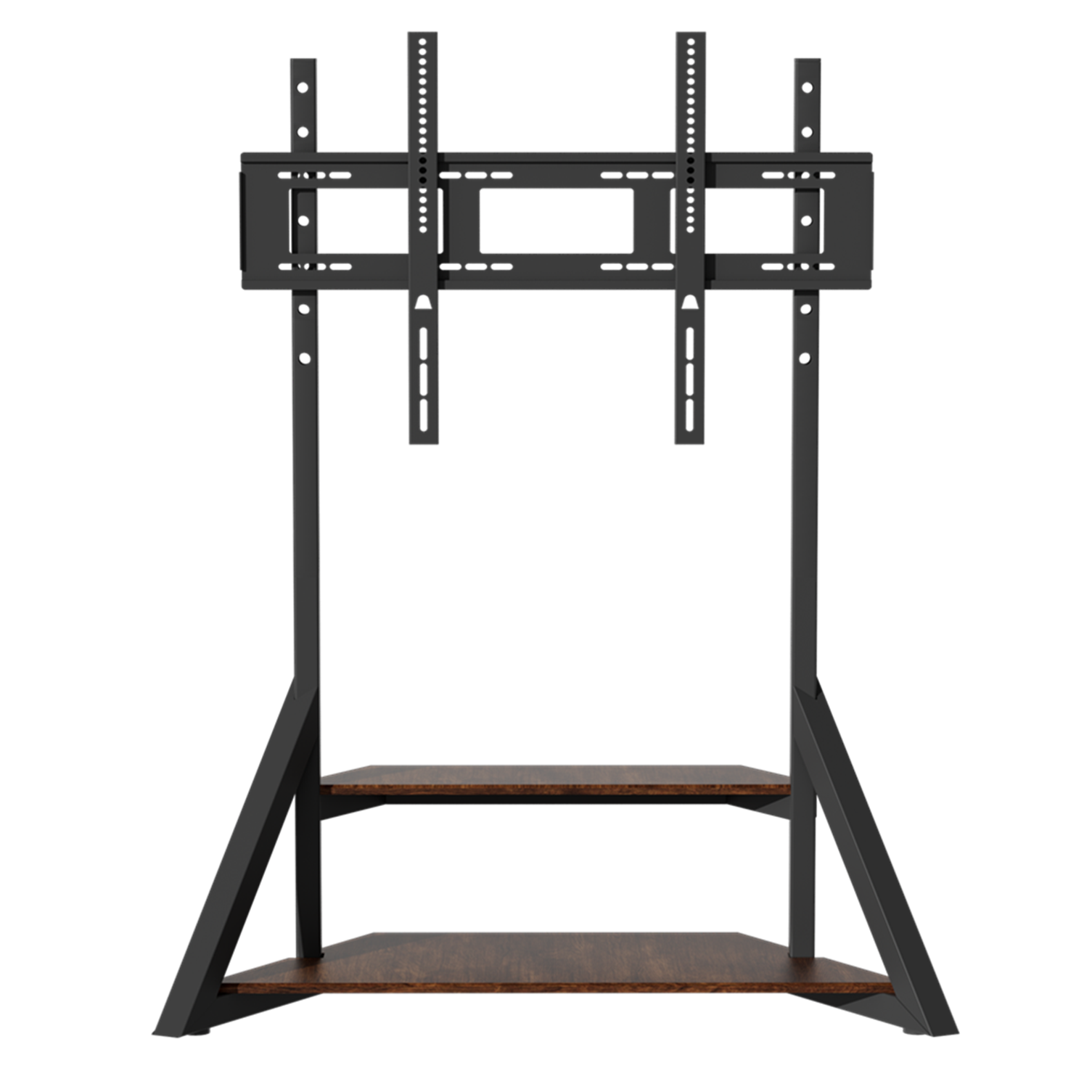 65 75 77 85 86 90 100" TV Floor Stand Wood Shelf Base Steel Frame TV ...