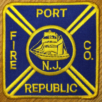 PORT REPUBLIC NEW JERSEY Sailing Ship FIRE COMPANY FIRE PATCH | eBay