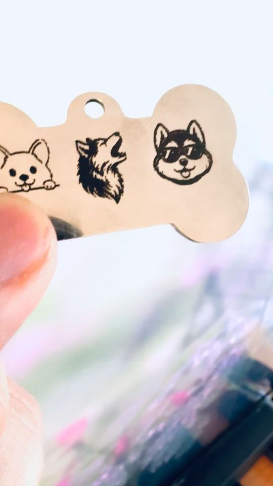 LASER ENGRAVING STAINLESS STEEL DOG CAT PET TAG - CUSTOM BREEDS - BOTH ...