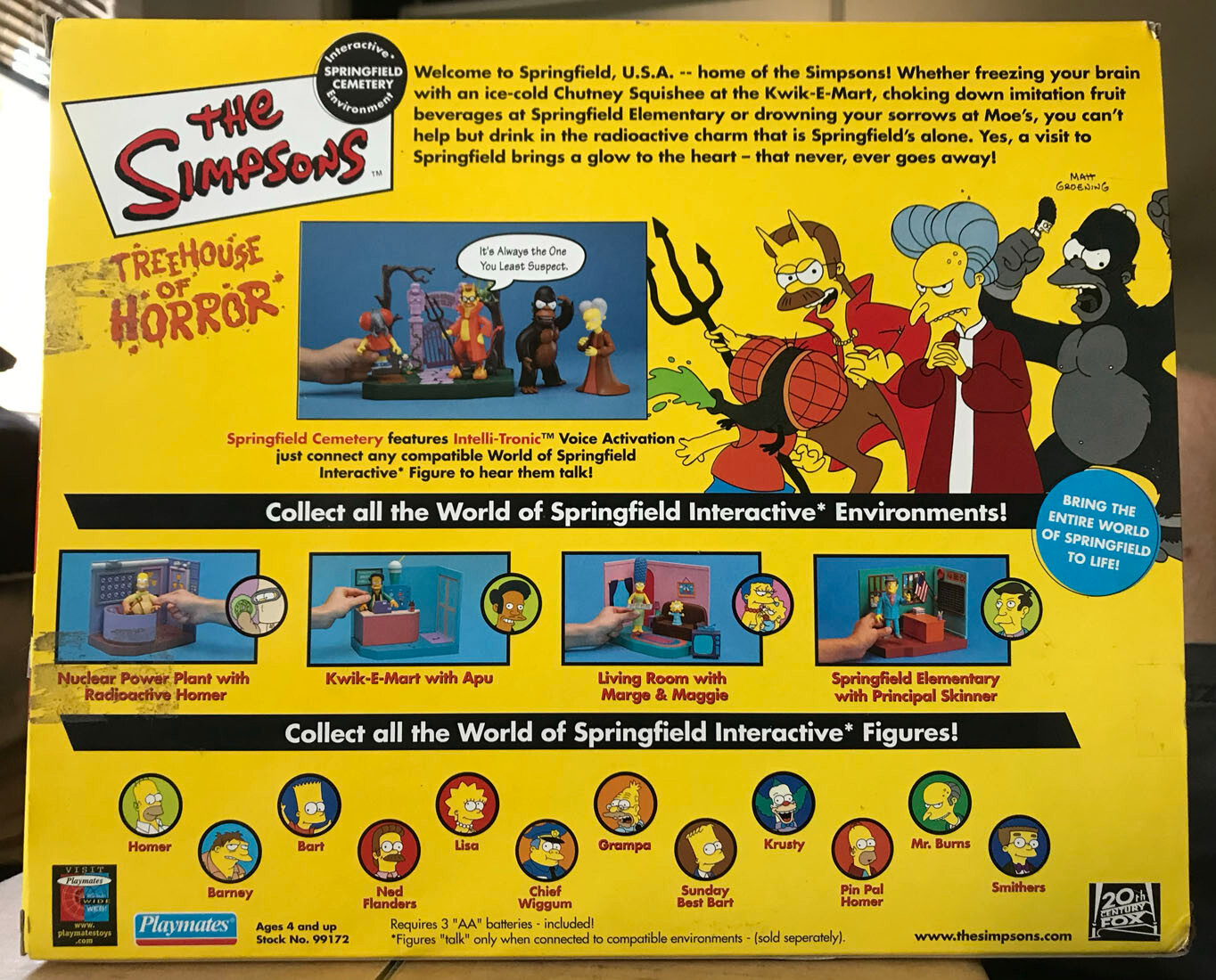Playmates Toys Springfield Cemetery - Treehouse of Horror - Ned, Bart ...