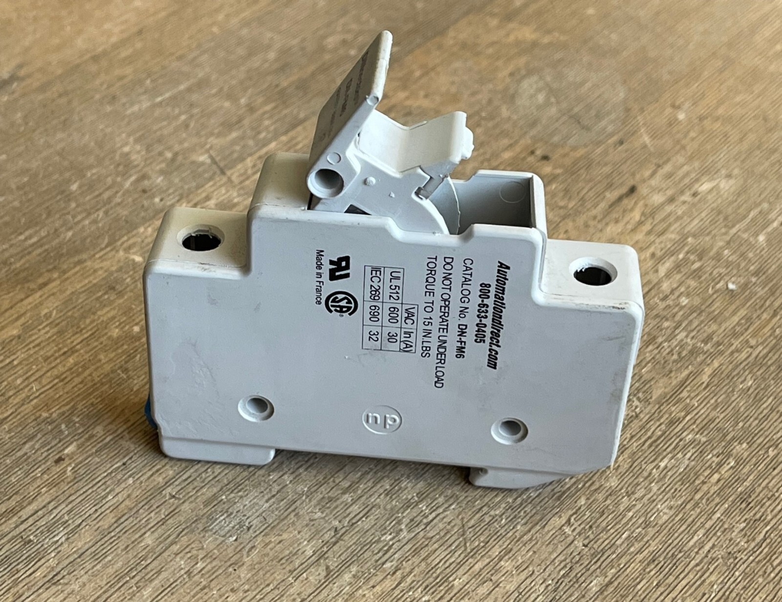 AUTOMATION DIRECT DN-FM6 DINNECTORS FUSEHOLDER 1 POLE 600V 30A | eBay