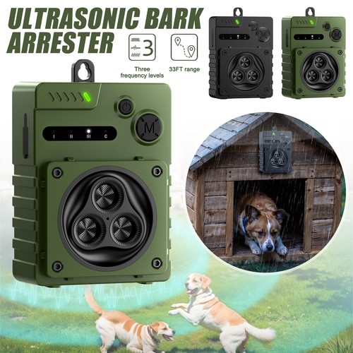 Dog Barking Stop Ultrasonic Control Anti Bark Device Waterproof Outdoor ...