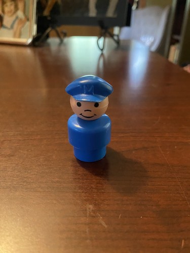 Fisher Price Little People Vintage Mail Man Post Office Pilot Boy Blue ...