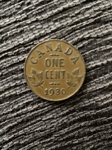 1930 Canadian Small Cent King George Penny Semi Key Date Low Mintage ...