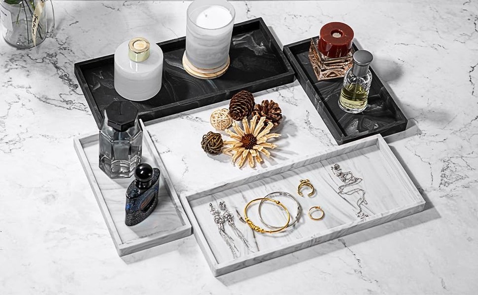 Bathroom Sink Countertop Vanity Organizer Tray, Silicone Kitchen ...