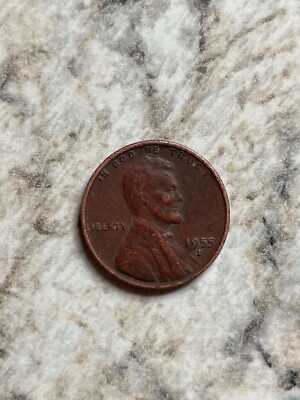 RARE - 1955 D - Error - Wheat Penny "L" In Liberty up rim due to offset ...