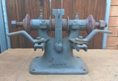 Antique Vintage Acme Cast Iron Belt Driven Bench Grinder | eBay Australia