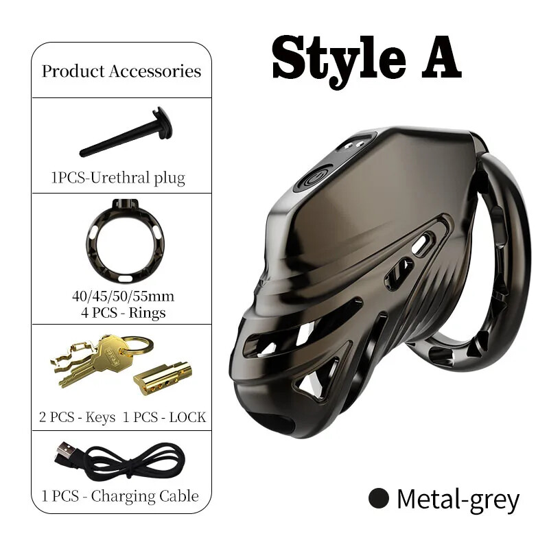 Remote Control Chastity Cage E-stim Intensities Cage with 4 Active ...