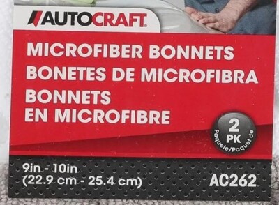 Autocraft AC262 Microfiber Bonnets - 9"-10"-2/pack, sold by pack - FREE ...