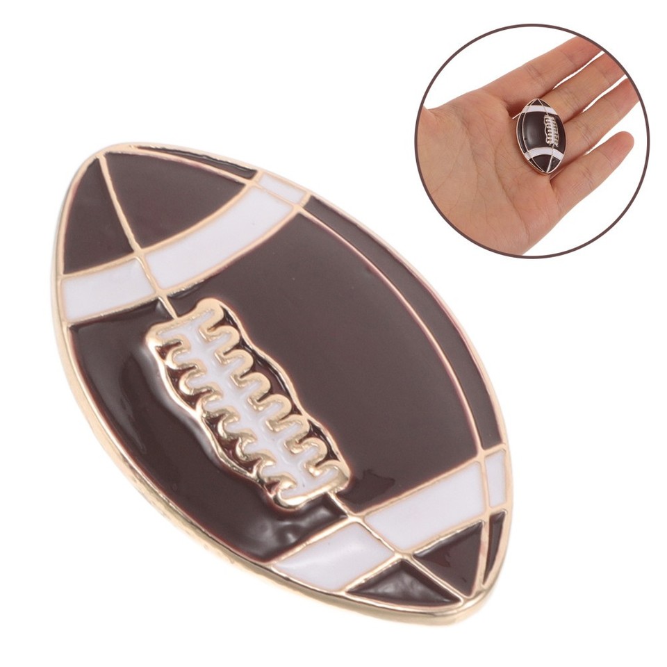 6 Pcs Rugby Pin Sport Badges Kids Pins Cute Cartoon Brooches Metal ...