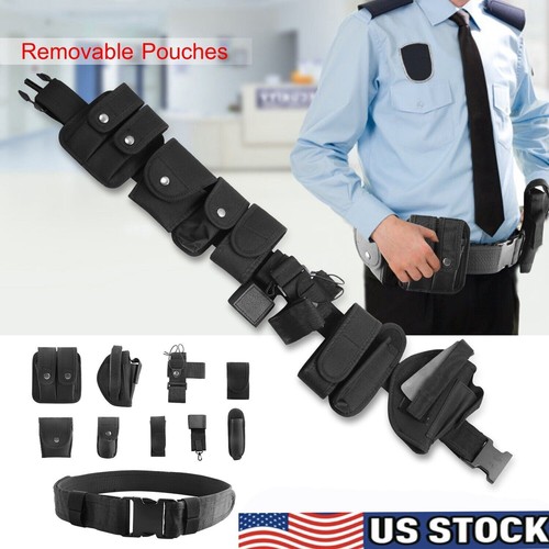 Tactical Nylon police Security Guard Duty Belt Utility Kit System w ...