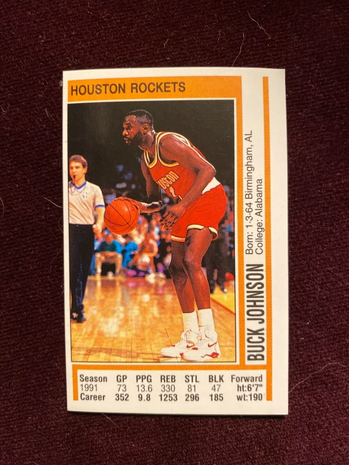 1991-92 Panini Album Stickers #61 Rockets Buck Johnson | eBay