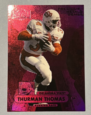 Thurman Thomas 🔥 2013 Fleer Retro Precious Metal Gems #10 /5 PMG Bills ...
