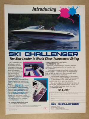 1989 Ski Challenger 2081 Boat vintage print Ad | eBay