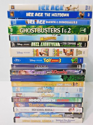 Lot of 20 Children Family DVD Ice Age Toy Story ET Ghost Busters Disney ...