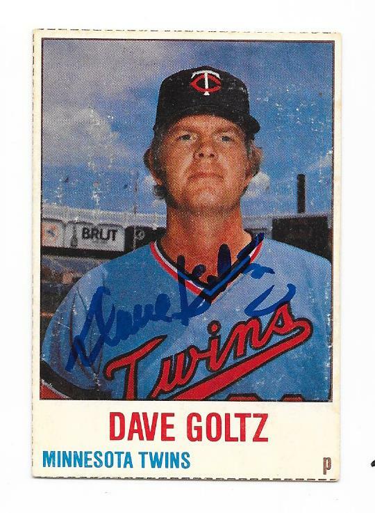 DAVE GOLTZ 1978 HOSTESS AUTOGRAPHED SIGNED # 96 MINNESOTA TWINS | eBay