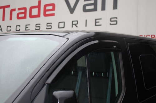 FORD TRANSIT CUSTOM WIND DEFLECTORS RAIN VISORS DARK TINTED 2012-18 Set ...