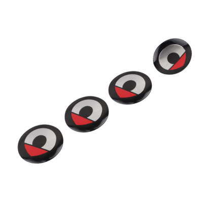 Smart Car Fortwo, 453, Wheel Center Cap Decal Stickers, Aluminum, Red ...