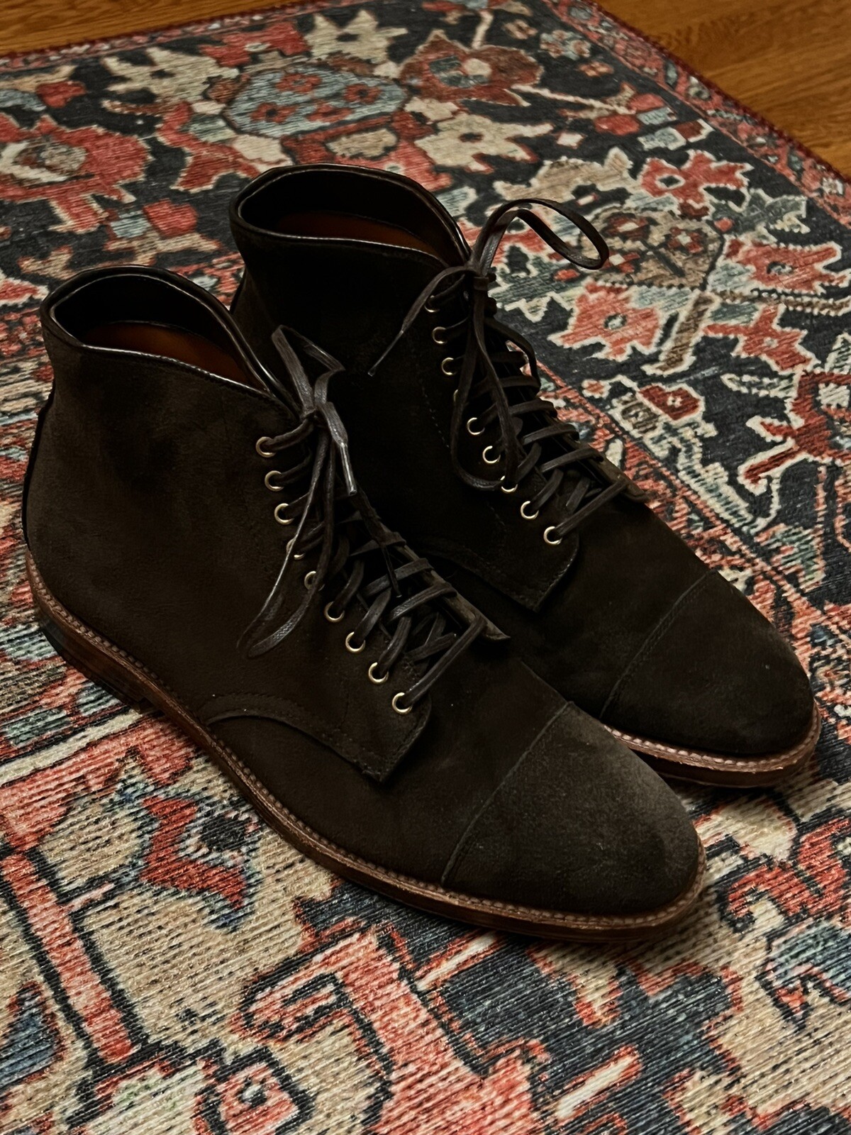 Alden D2871 Loden Green Suede Cap Toe Boot | Alden Model Project