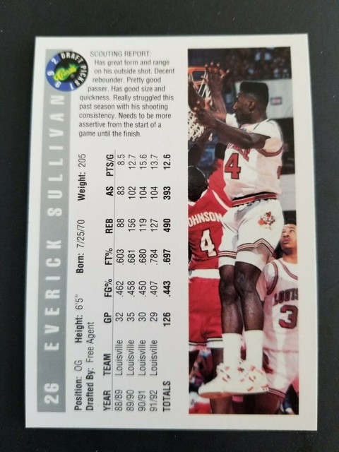 1992 Classic Draft Picks - #26 Everick Sullivan (RC) for sale online | eBay