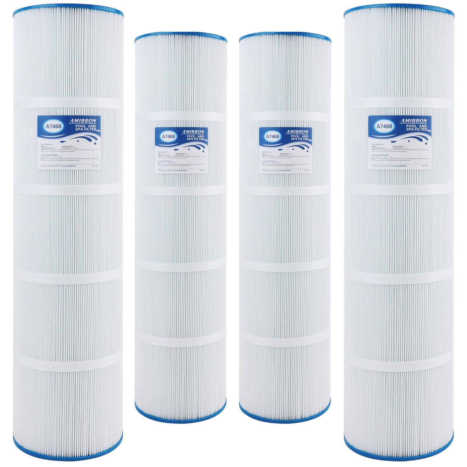 4 PACK POOL FILTER C-7468 Replaces Jandy CL460,CV460 PJAN115,Ultral-A9 ...