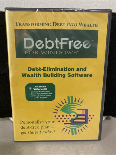 DebtFree For Windows PC CDRom Eliminate Debt/Build Wealth - New - Free ...