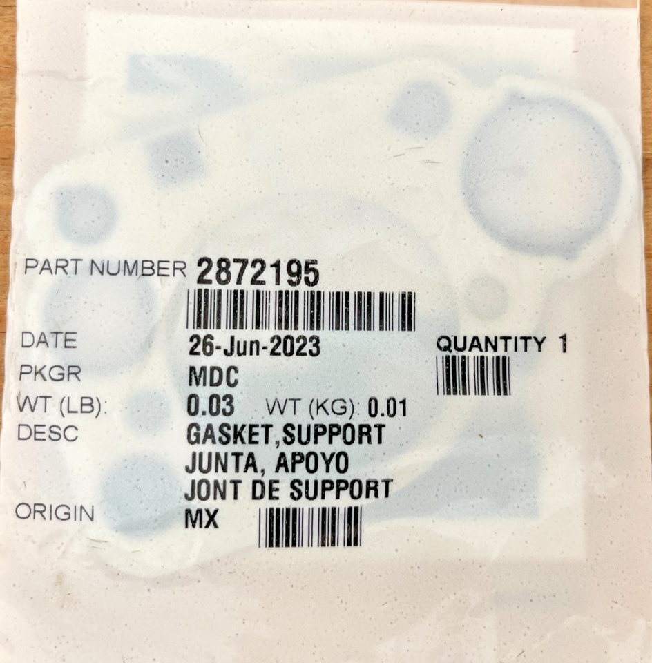 2872195 GENUINE OEM Cummins Support GASKET | eBay