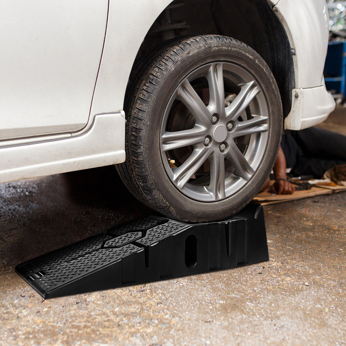 Heavy Duty 5 Ton Rubber Plastic Car Lifting Ramps Automotive Vehicle ...