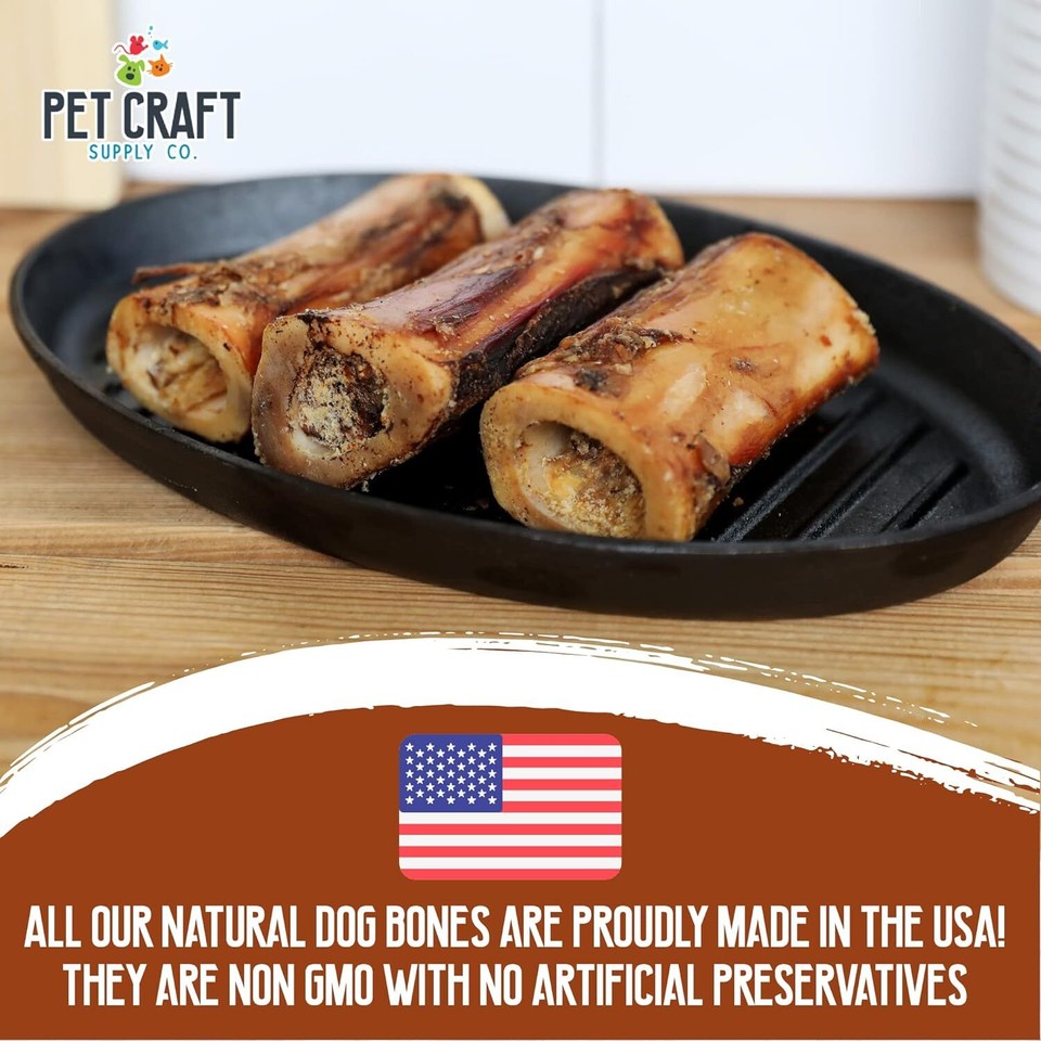 Pet Craft Supply All Natural Healthy Meaty Beef Marrow Bones Dog Chews ...