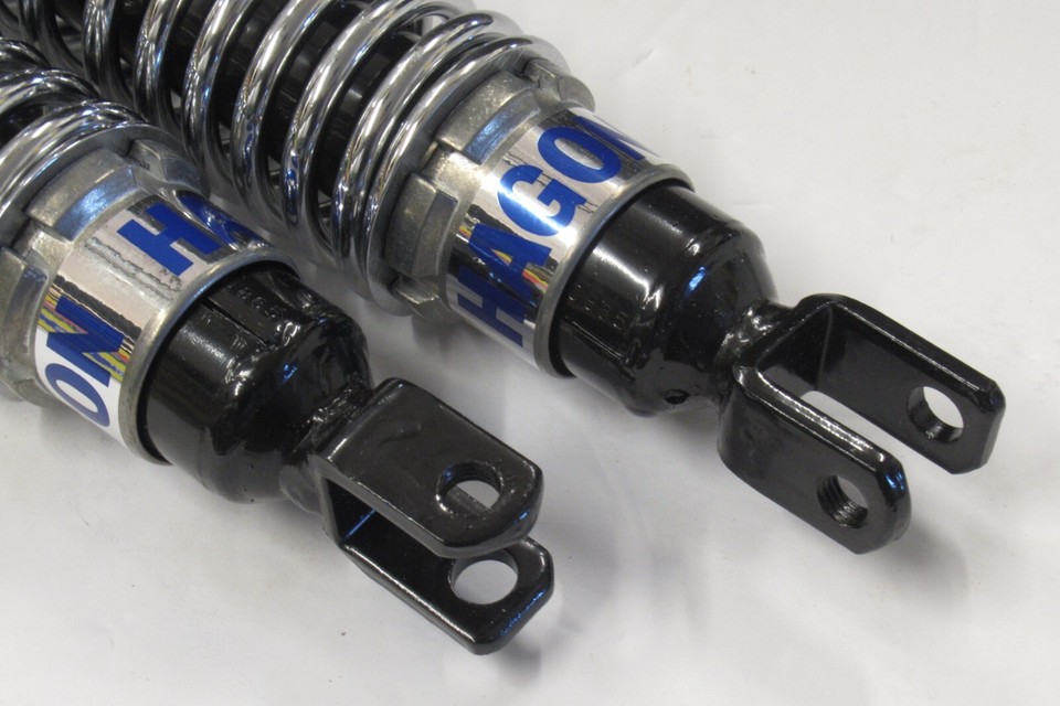 Hagon Road rear Shocks Slimline Chrome Spring Honda CB160 160 1965 1966 ...
