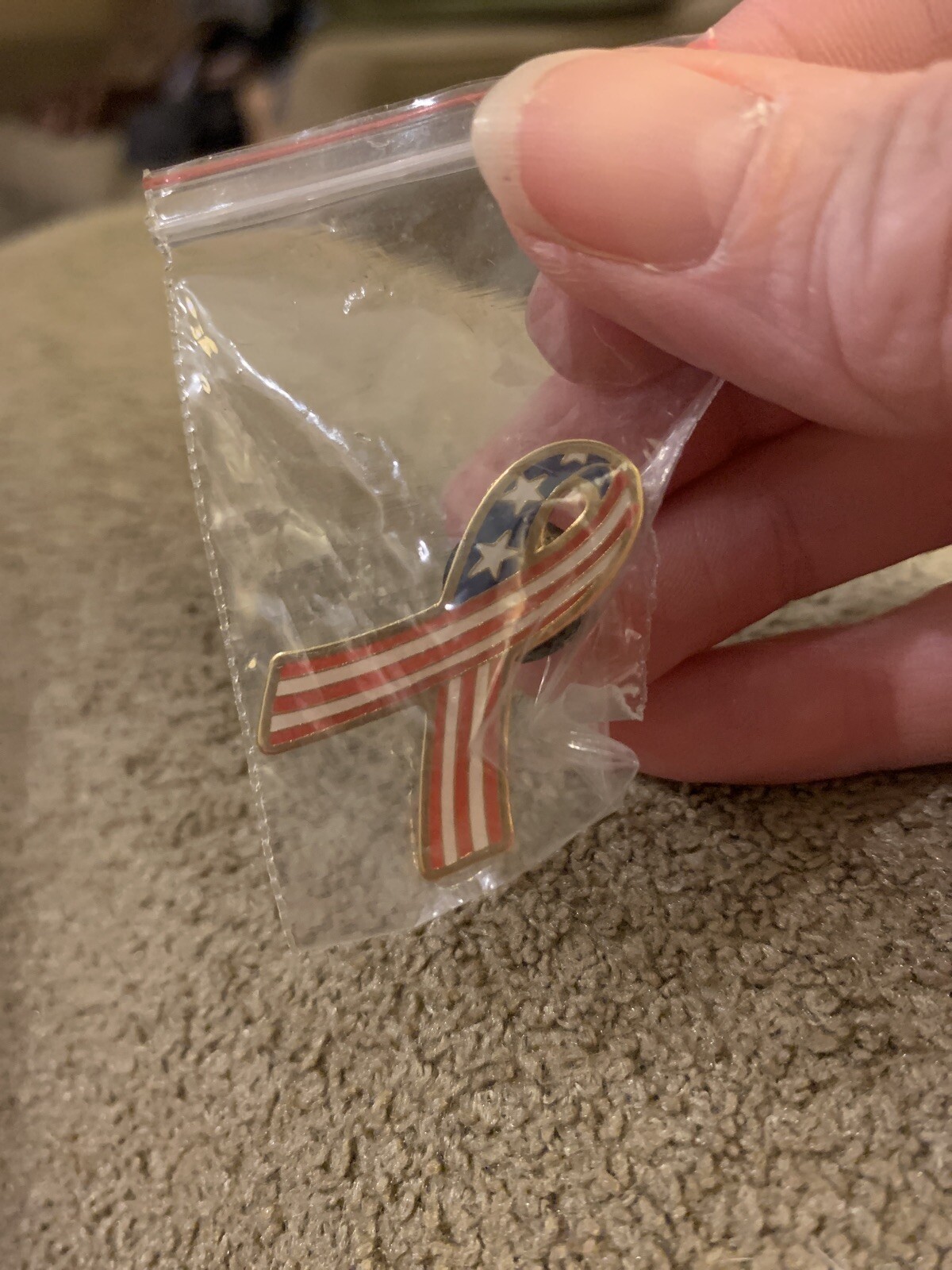 Walmart Red White & Blue Ribbon Gold Tone Enamel Lapel Pin (GW5) | eBay