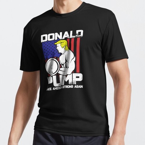 MOST POPULAR Funny Donald Trump Weight Lifting Workout Gym Active T ...