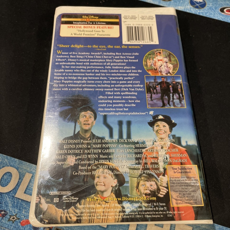 Mary Poppins (VHS, 2000, Gold Collection Edition) Walt Disney Classic ...