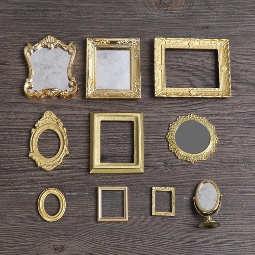 1:12 Scale Mini Frames Doll House Plastic Vintage Miniature Mirror ...