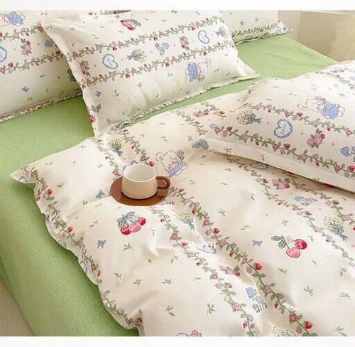100% Cotton Beddings Sets for Girl Student Bedroom Euro Bedding Set ...